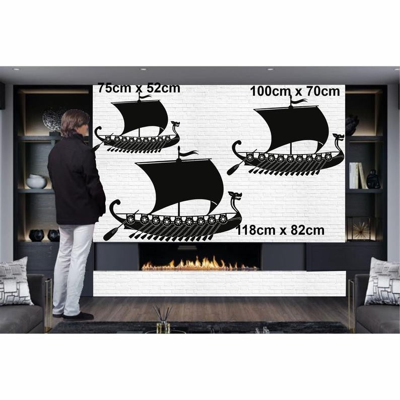Metal Wall Decor Metal Viking Ship Decor Nordic Symbols – Qapish
